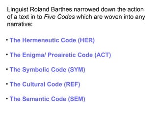 Barthes codes theory | PPT