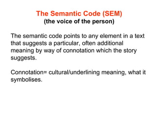 Barthes codes theory | PPT