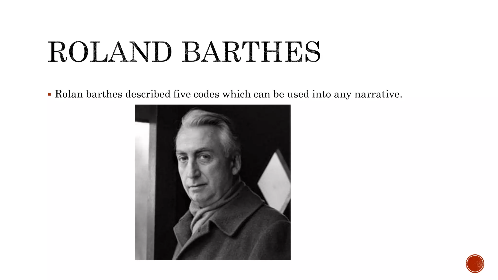 Barthes enigma codes | PPTX