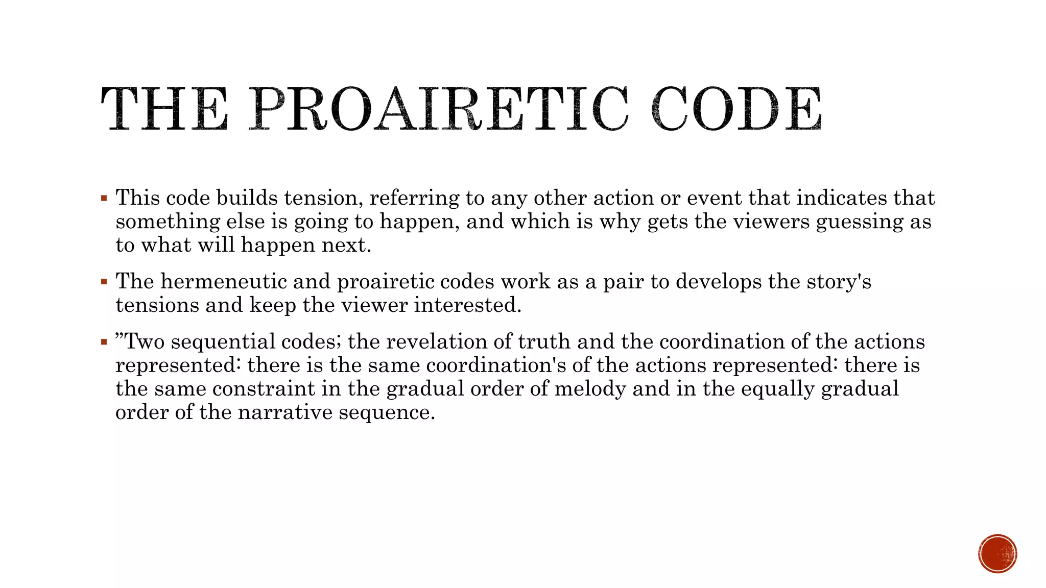 Barthes enigma codes | PPTX