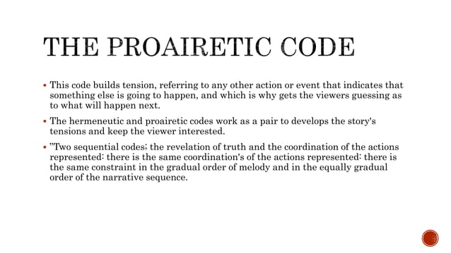 Barthes enigma codes | PPTX