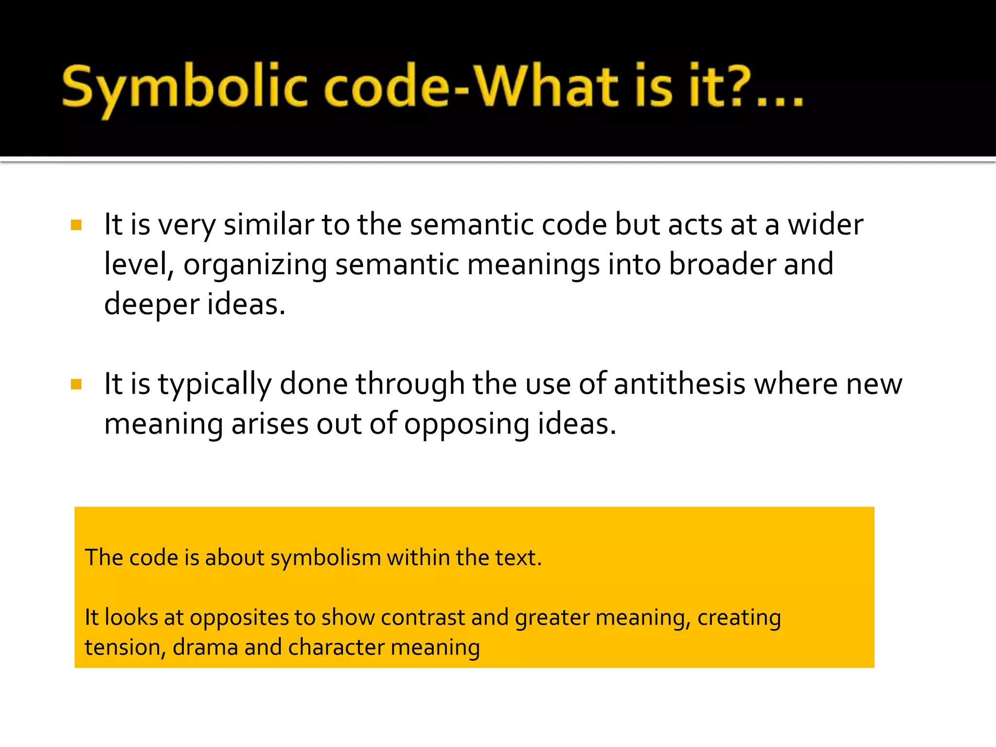 Barthes enigma codes symbolic code | PPTX