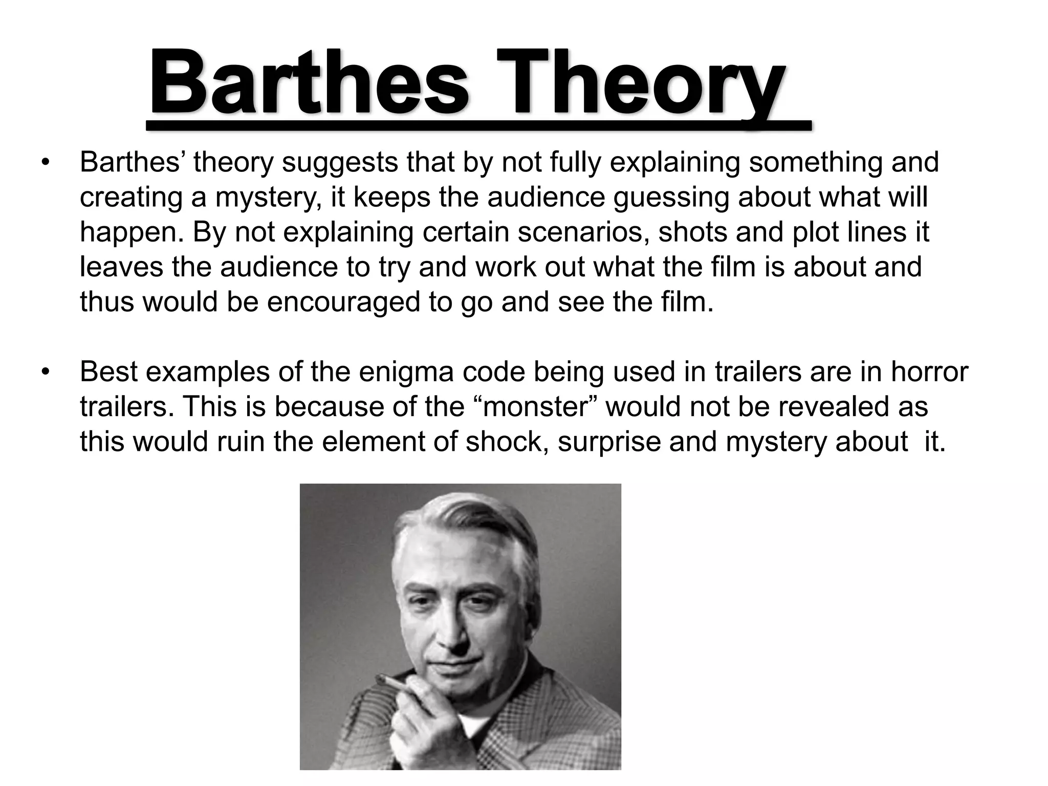 Barthes media trailers | PPTX