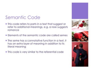 Barthes Narrative Codes | PPTX