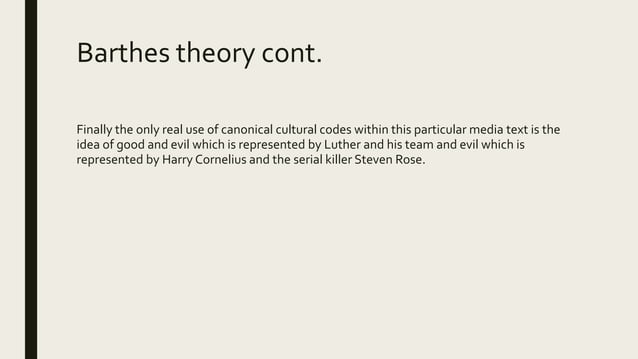 Barthes theory applied to Luther | PPT
