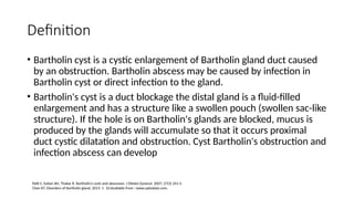 Bartholin cyst / kista bartholin ppt obgyn | PPTX