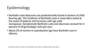 Bartholin cyst / kista bartholin ppt obgyn | PPTX