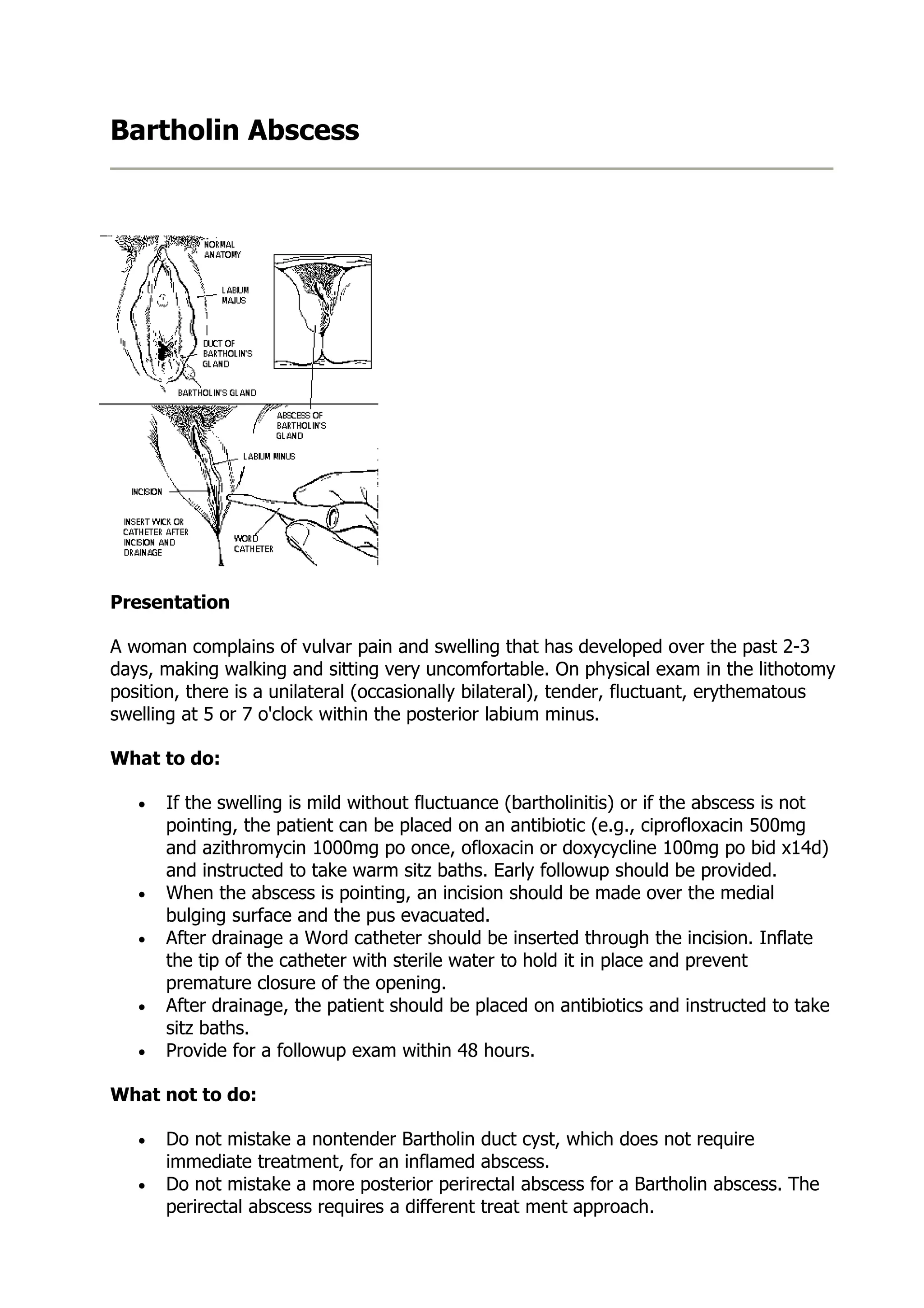 Bartholin Abscess | DOC