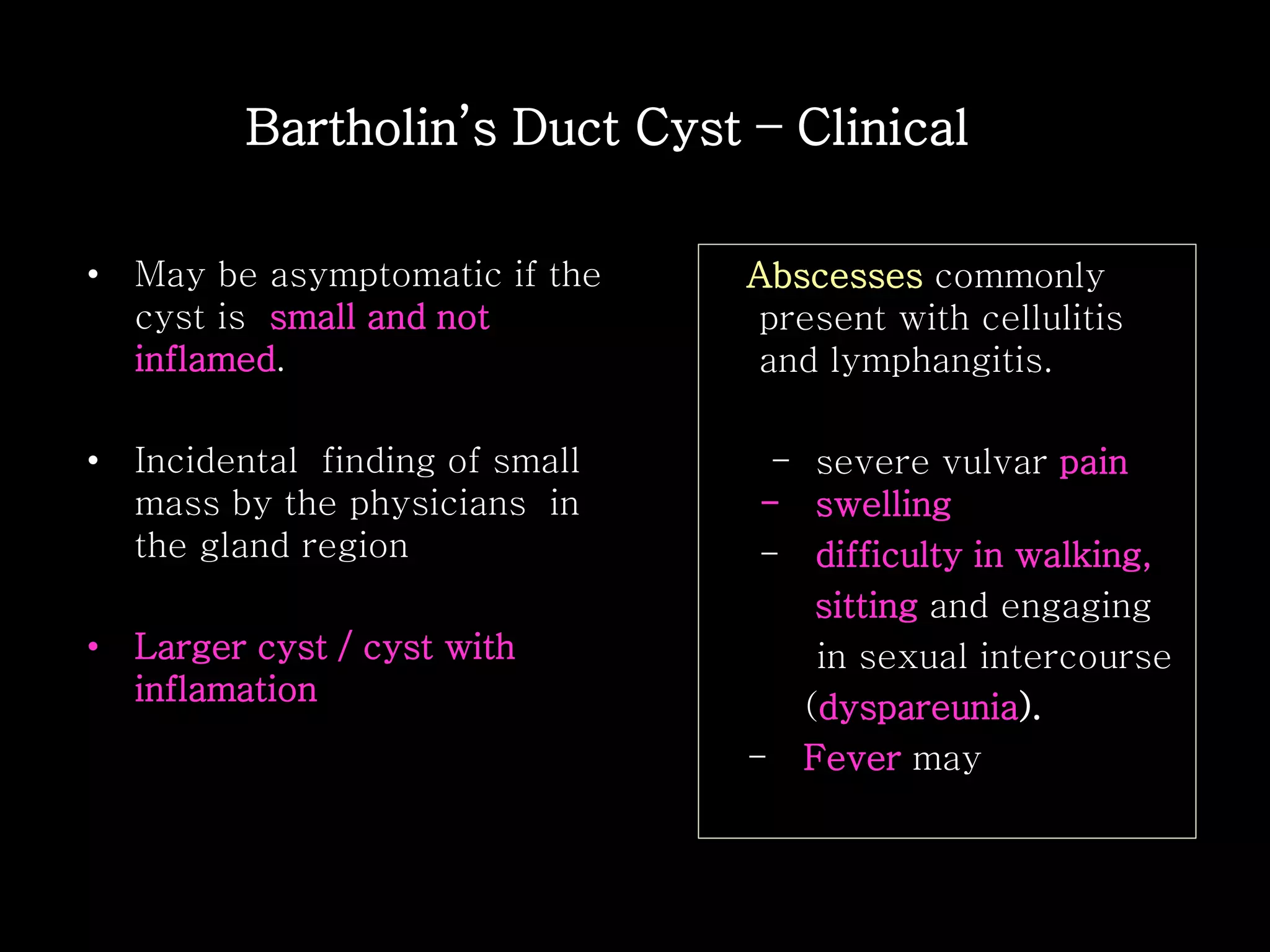 Bartholin Gland Cyst Ppt