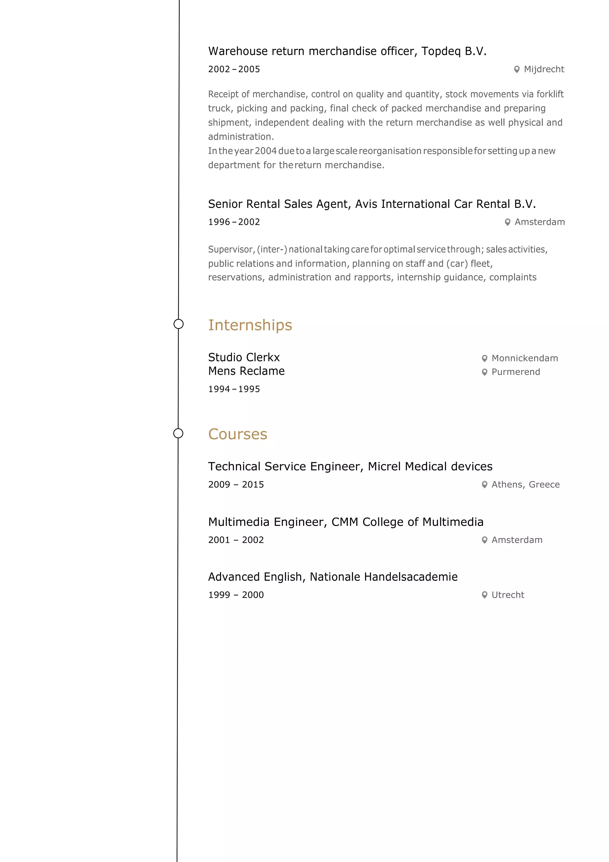 Resume: Bart lambrechts | PDF