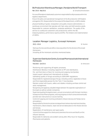 Resume: Bart lambrechts | PDF