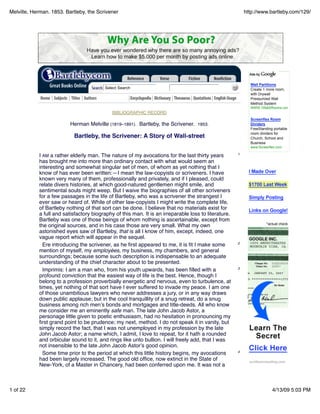 Bartleby, The Scrivener” | PDF