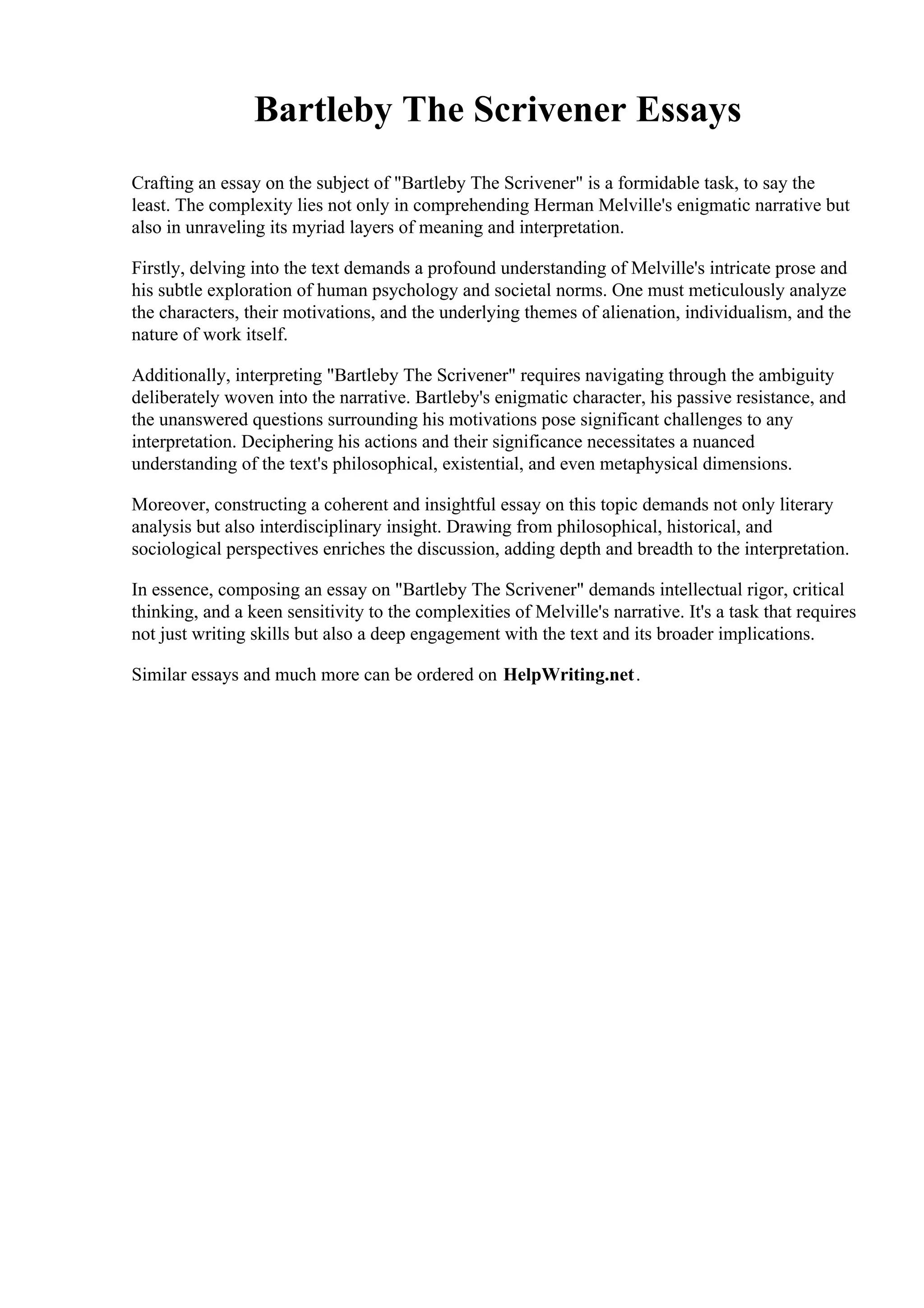 Bartleby The Scrivener Essays.pdf