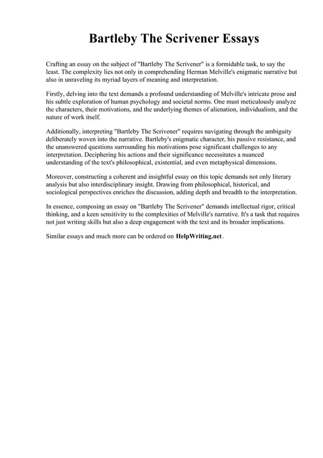 Bartleby The Scrivener Essays.pdf