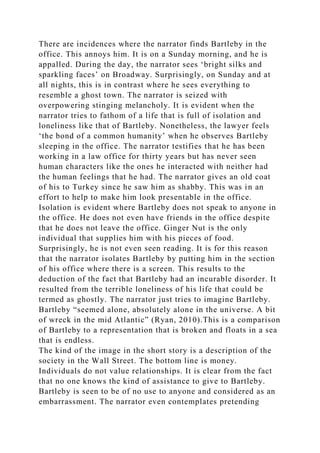 Bartleby, the Scrivener” is a famous story by Melville. The s.docx