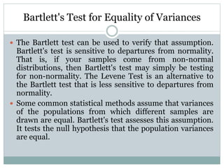 Bartlett's test | PPTX