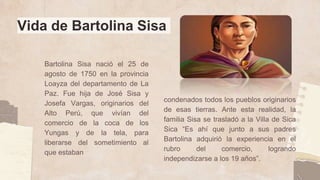 BARTOLINA SISA, la mujer indígena en la época colonial | PPTX