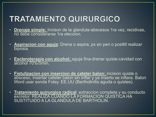 Bartolinitis, quistes y abscesos | PPTX
