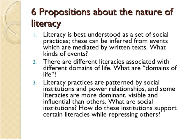 Barton And Hamilton, Literary Practices | PPT | Education