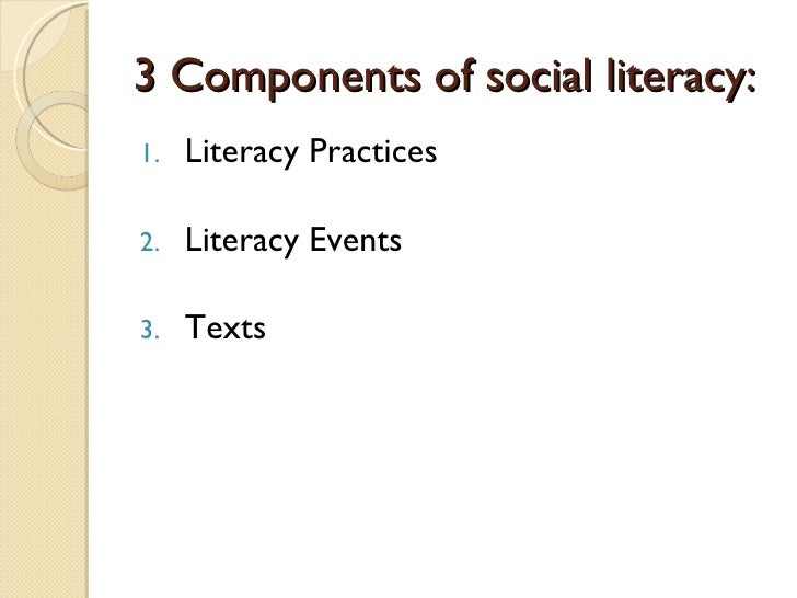 SOLUTION: Comprehensive Guide: Literacy events and practices - Studypool