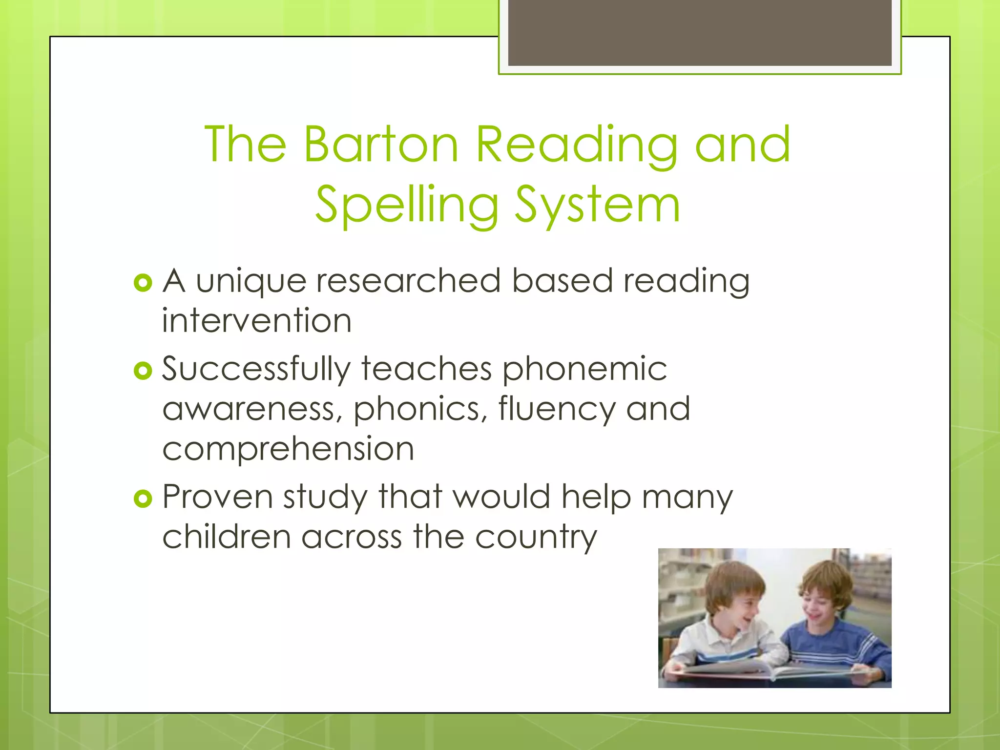 Barton reading and spelling powerpoint | PPTX