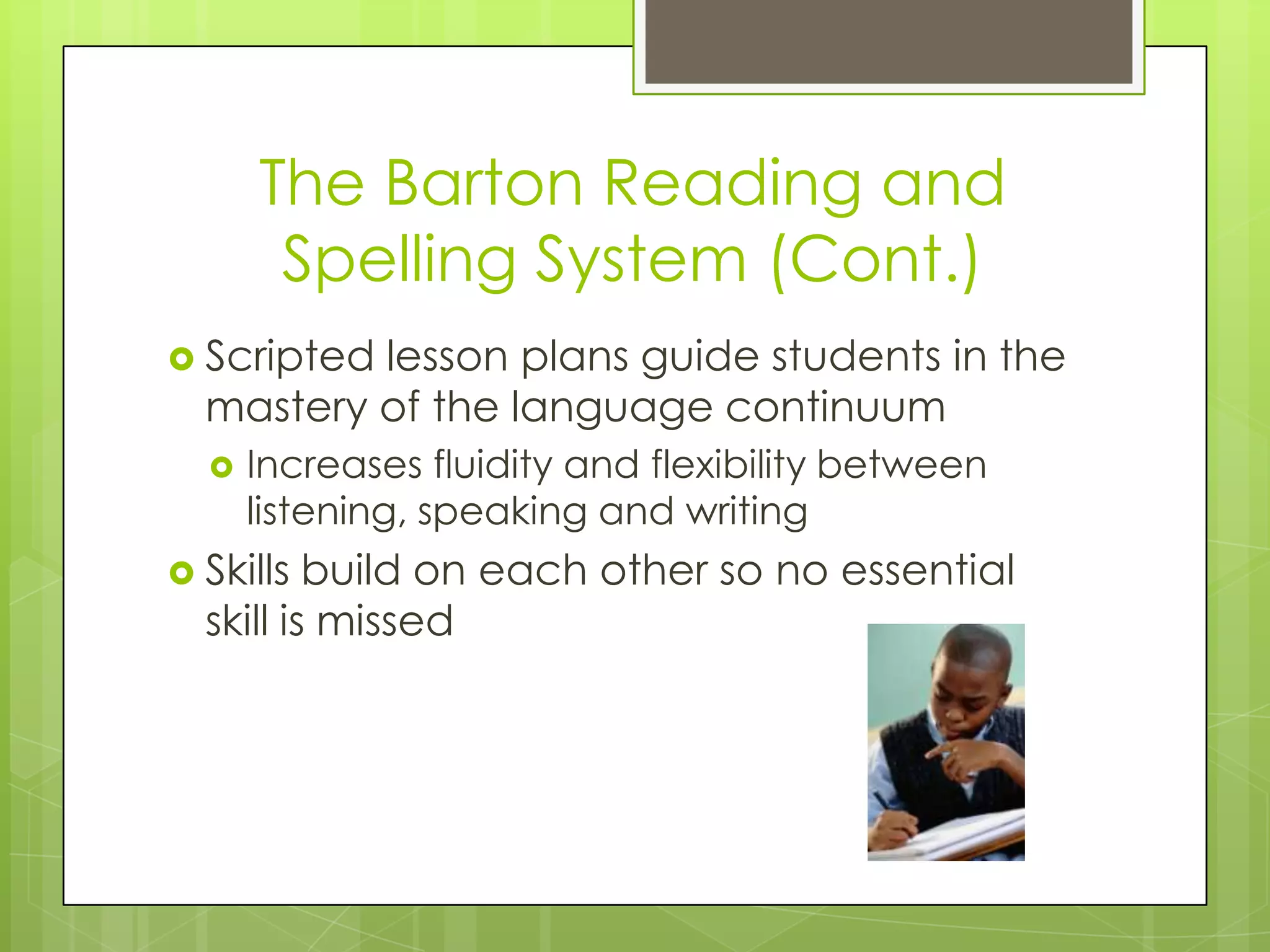 Barton reading and spelling powerpoint | PPTX