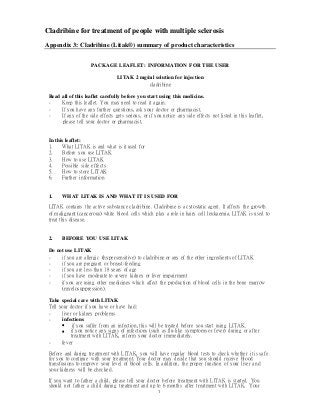BartsMS Information_Pack_Cladribine | PDF