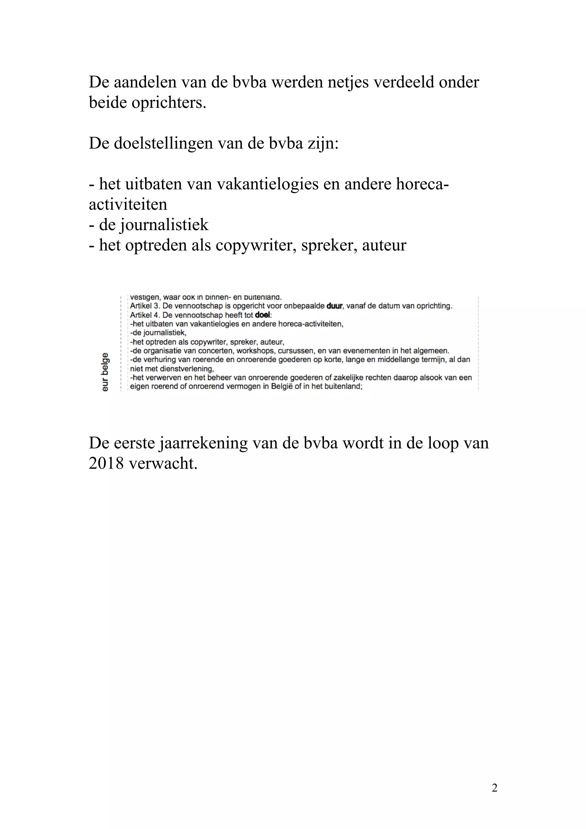Bart Steenhaut en Eva Berghmans richten bvba op | DOC | Business ...