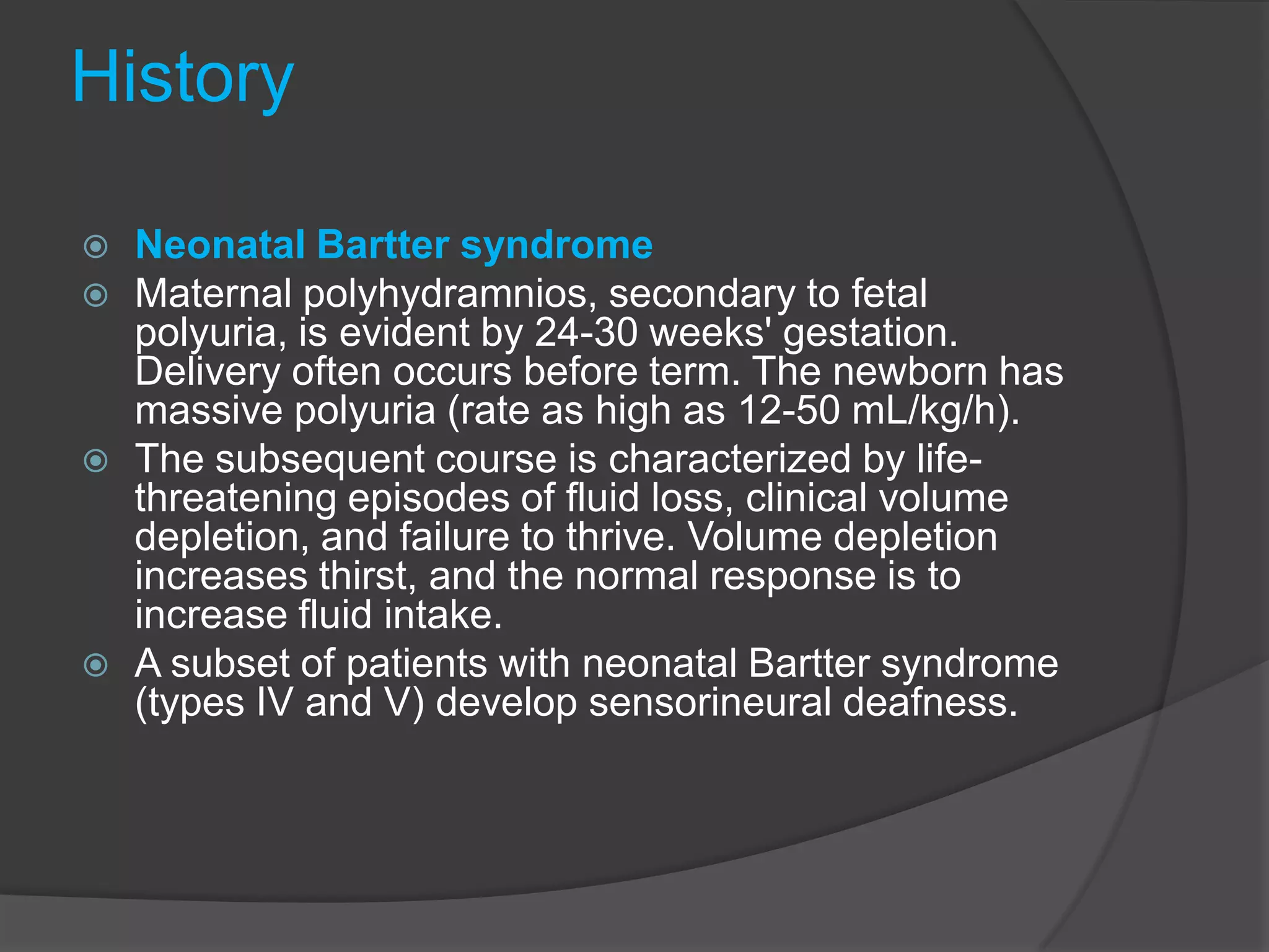 Bartter syndrome | PPTX