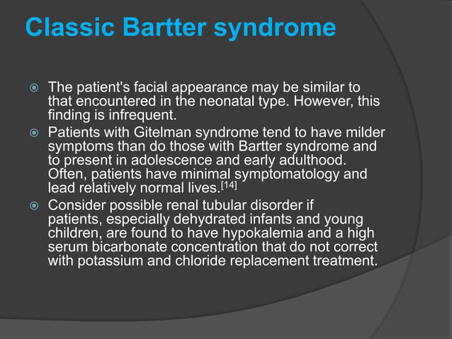 Bartter syndrome