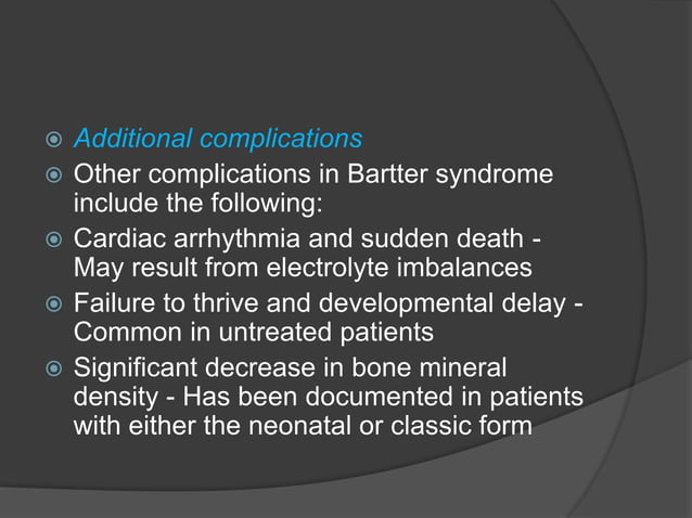 Bartter syndrome