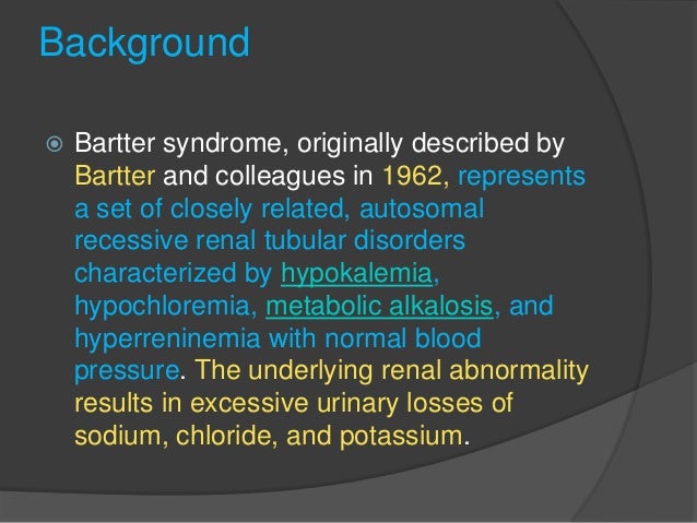 Bartter syndrome