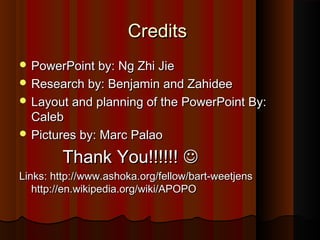 Bart weetjens (caleb,ben low,zhijie,zahidee,marc) v done | PPT