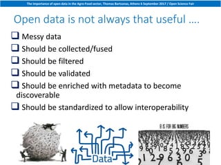 OSFair2017 Workshop | The importance of open data in the Agro-Food ...