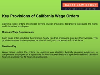 California Wage Orders: A Comprehensive Overview | PPT