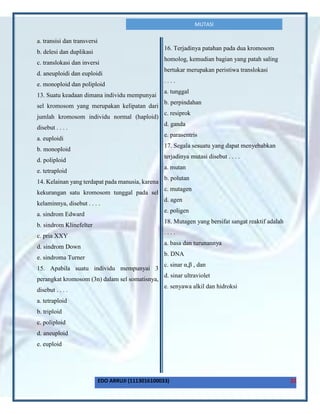 buku tentang materi mutasi | PDF