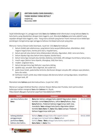 Baru atau baharu | PDF