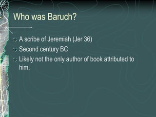 Baruch and lamentations presentation | PPTX