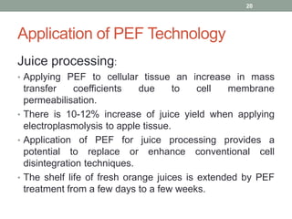 pulse electric field for food processing technology | PPTX