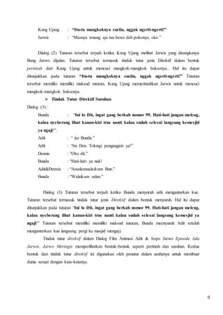 TINDAK TUTUR DALAM DIALOG FILM ANIMASI ADIT & SOPO JARWO | DOCX