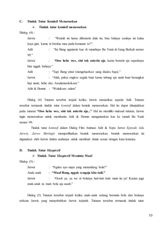 TINDAK TUTUR DALAM DIALOG FILM ANIMASI ADIT & SOPO JARWO | DOCX