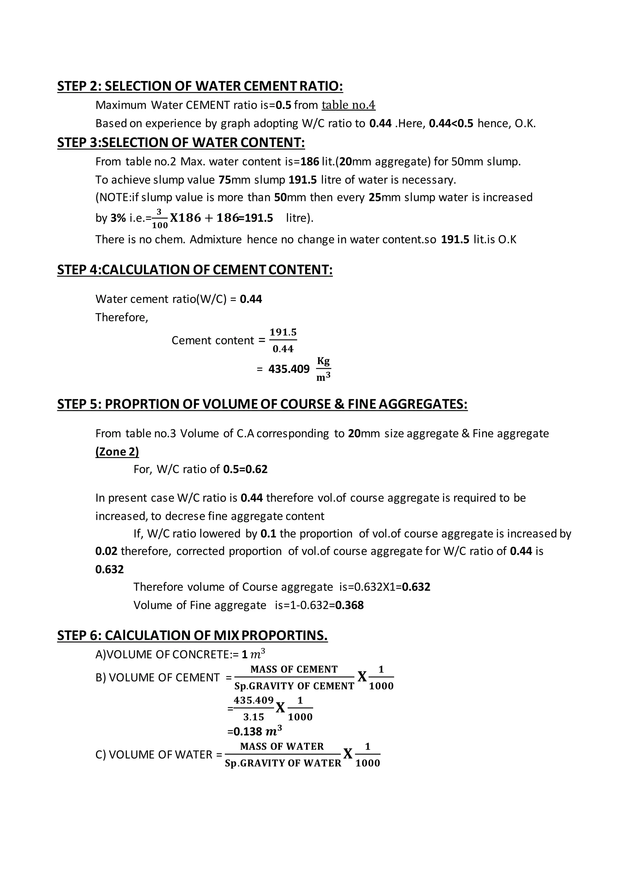 mix design m25 | DOCX