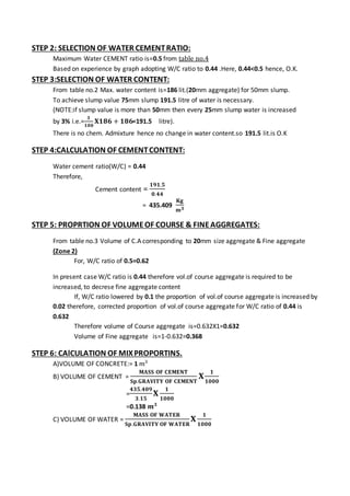 mix design m25 | DOCX