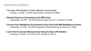 Design, Auto-Generate and Expose RESTful Microservices Using Open Source and WebSphere | PPT