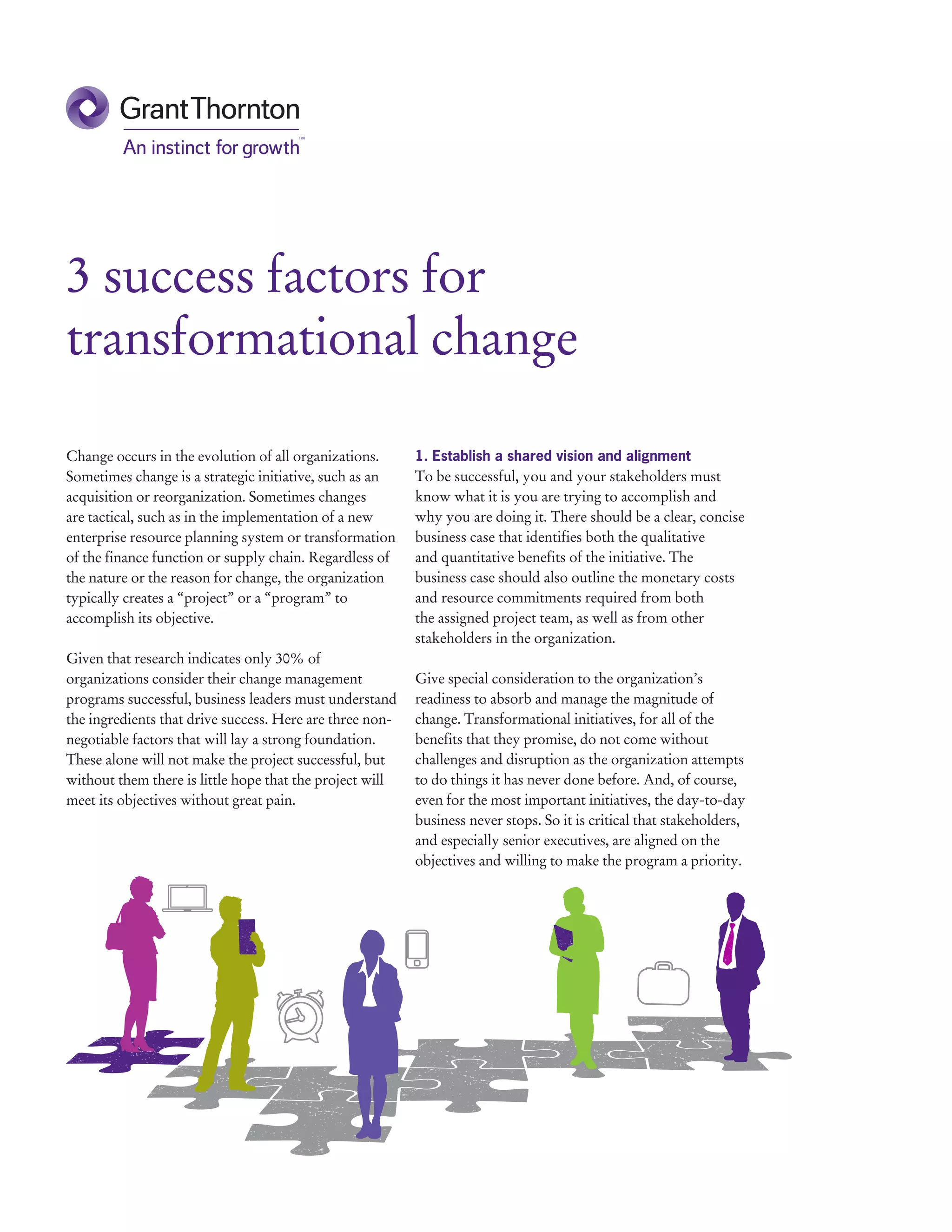 3 success factors for transformational change | PDF