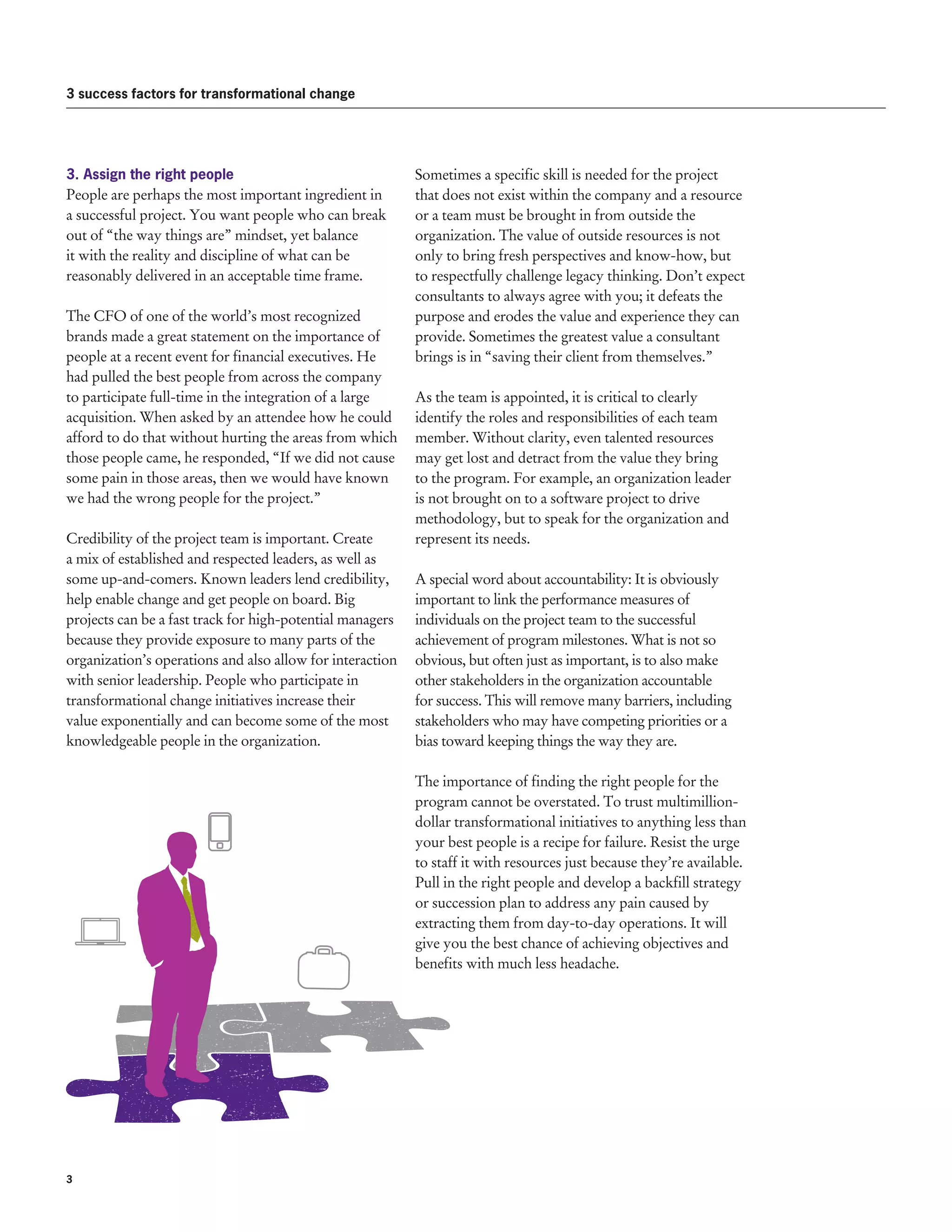 3 success factors for transformational change | PDF