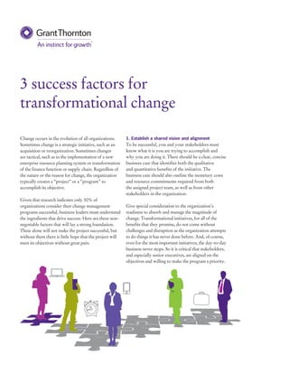 3 success factors for transformational change | PDF