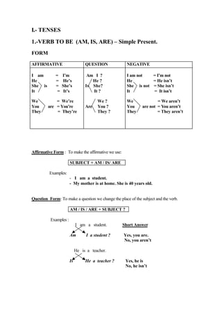 Bas 01 tenses i | PDF