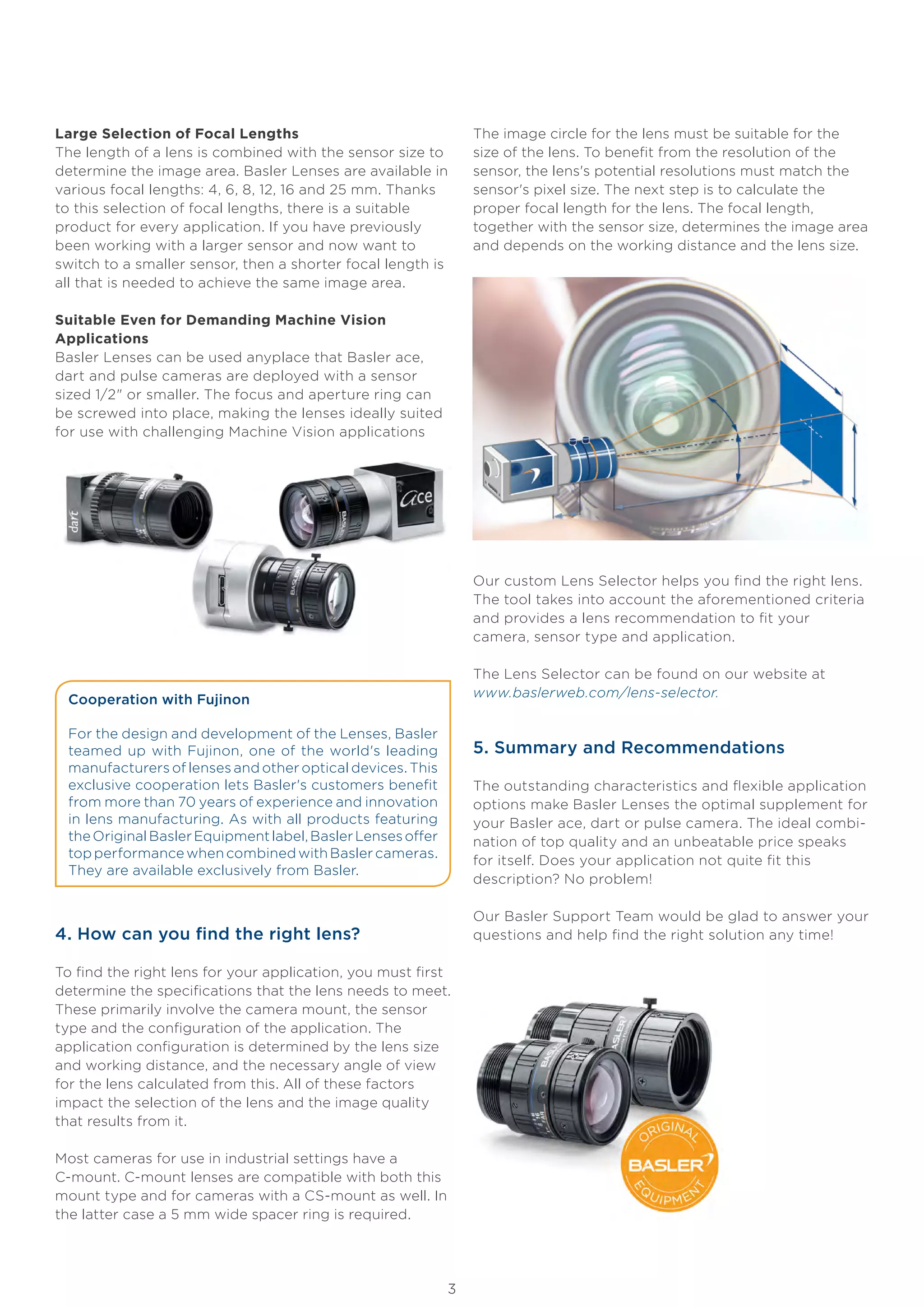 Basler Lenses | PDF