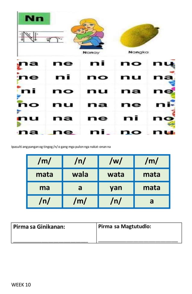 Basahon weekly mtb | DOCX